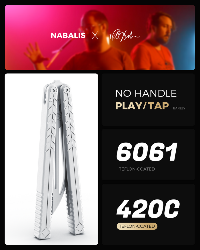 Nabalis Vulp Teflon-Coated Butterfly Knife Trainer Opener Skill Toy